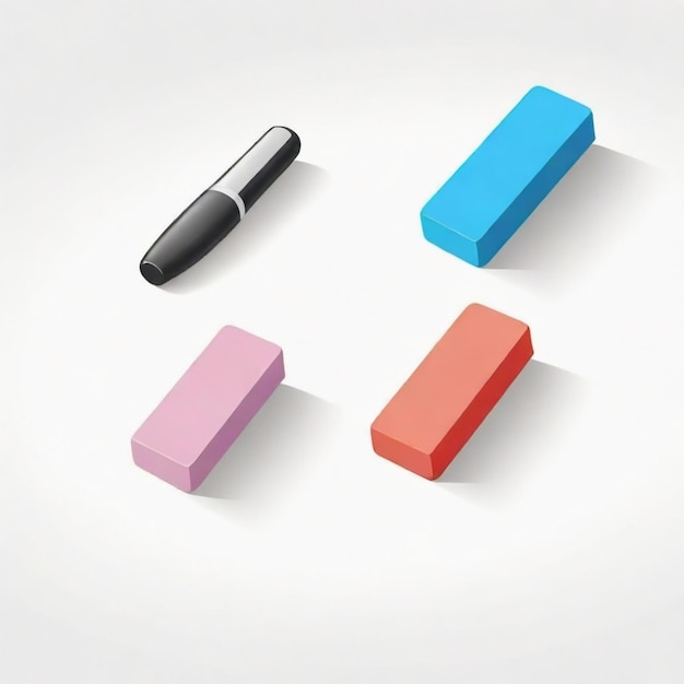 Eraser vector set White background isolated | Premium AI-generated vector Eraser vector set White background isolated | Premium AI-generated vector
