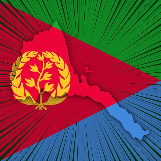 Premium Vector | Eritrea independence day map design Premium Vector | Eritrea independence day map design