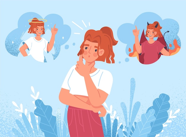 Premium Vector | Ethical dilemma concept Premium Vector | Ethical dilemma concept