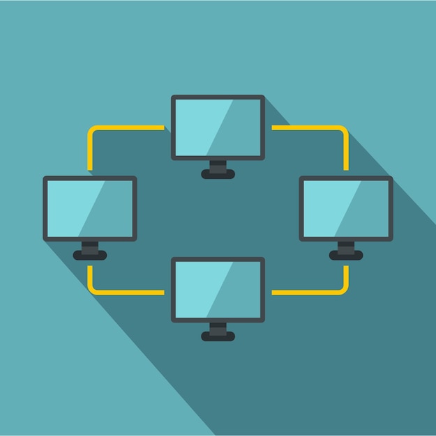 Premium Vector | Exchange of data between computers icon. flat ... Premium Vector | Exchange of data between computers icon. flat ...