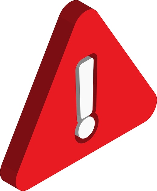 Premium Vector | Exclamation mark in triangle illustration in 3d ... Premium Vector | Exclamation mark in triangle illustration in 3d ...