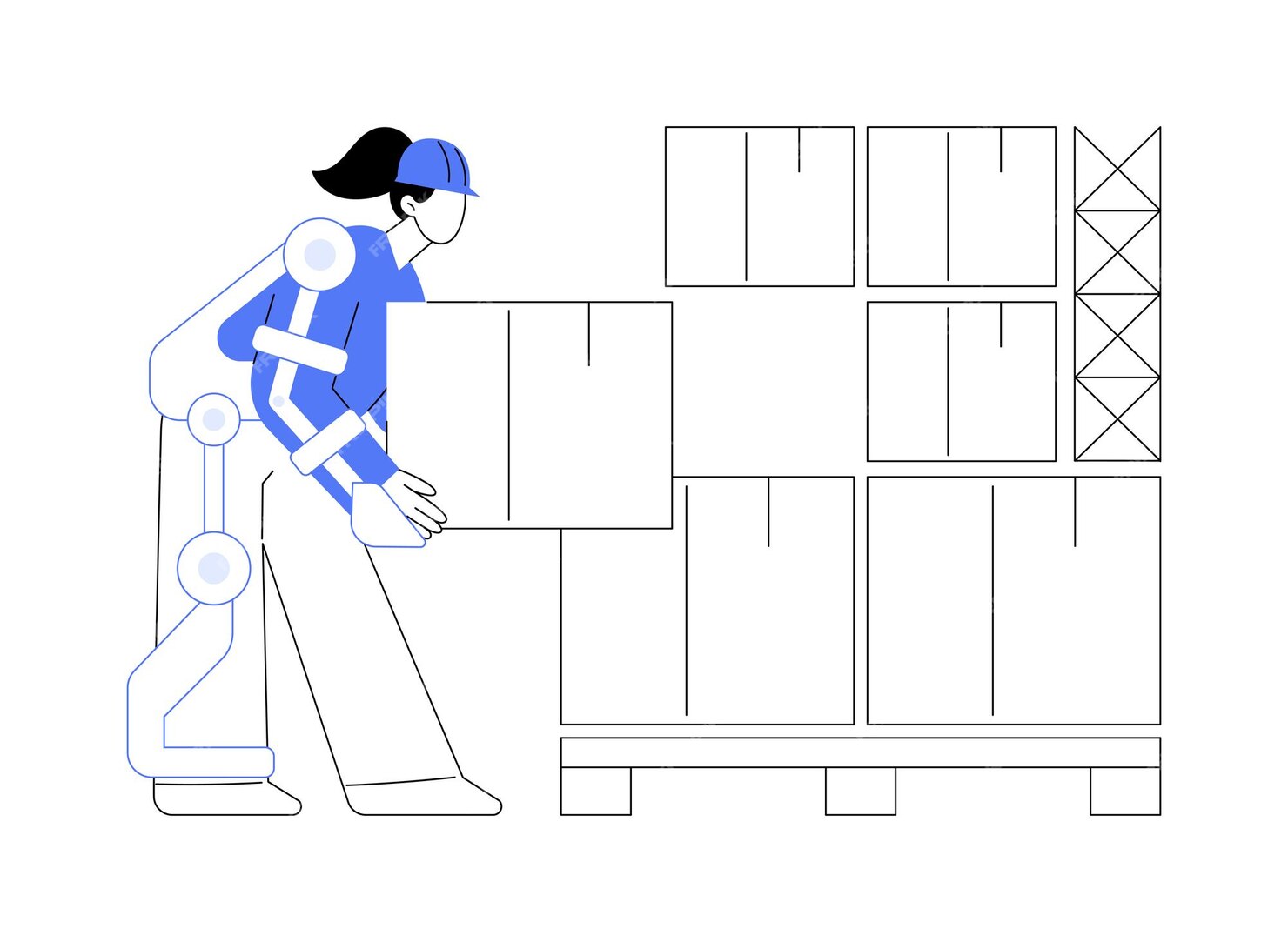 Premium Vector Exoskeletons Isolated Cartoon Vector Illustrations