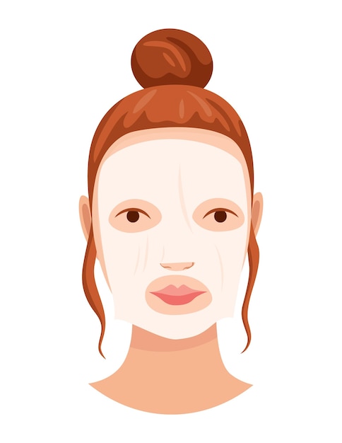 Premium Vector Face Skin Care Facial Cleaning Procedure Girl Cares