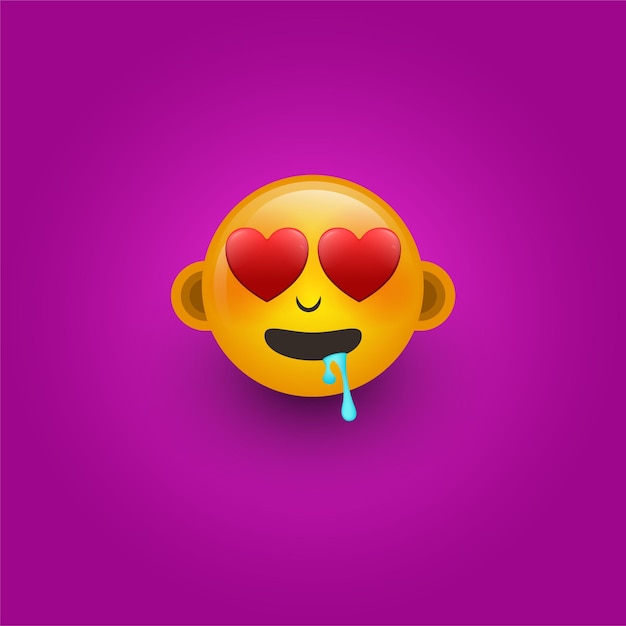 Premium Vector | Falling in love emoji premium vector Premium Vector | Falling in love emoji premium vector