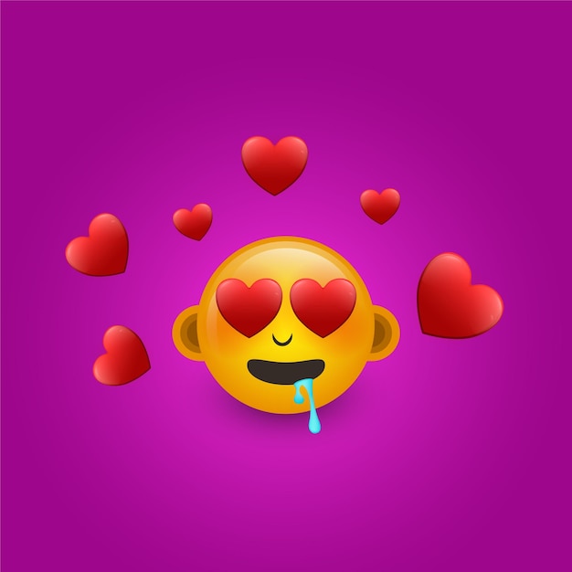 Premium Vector | Falling in love emoji premium vector Premium Vector | Falling in love emoji premium vector