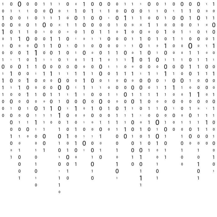 Premium Vector | Falling numbers matrix digital data stream binary code graphic technology ...
