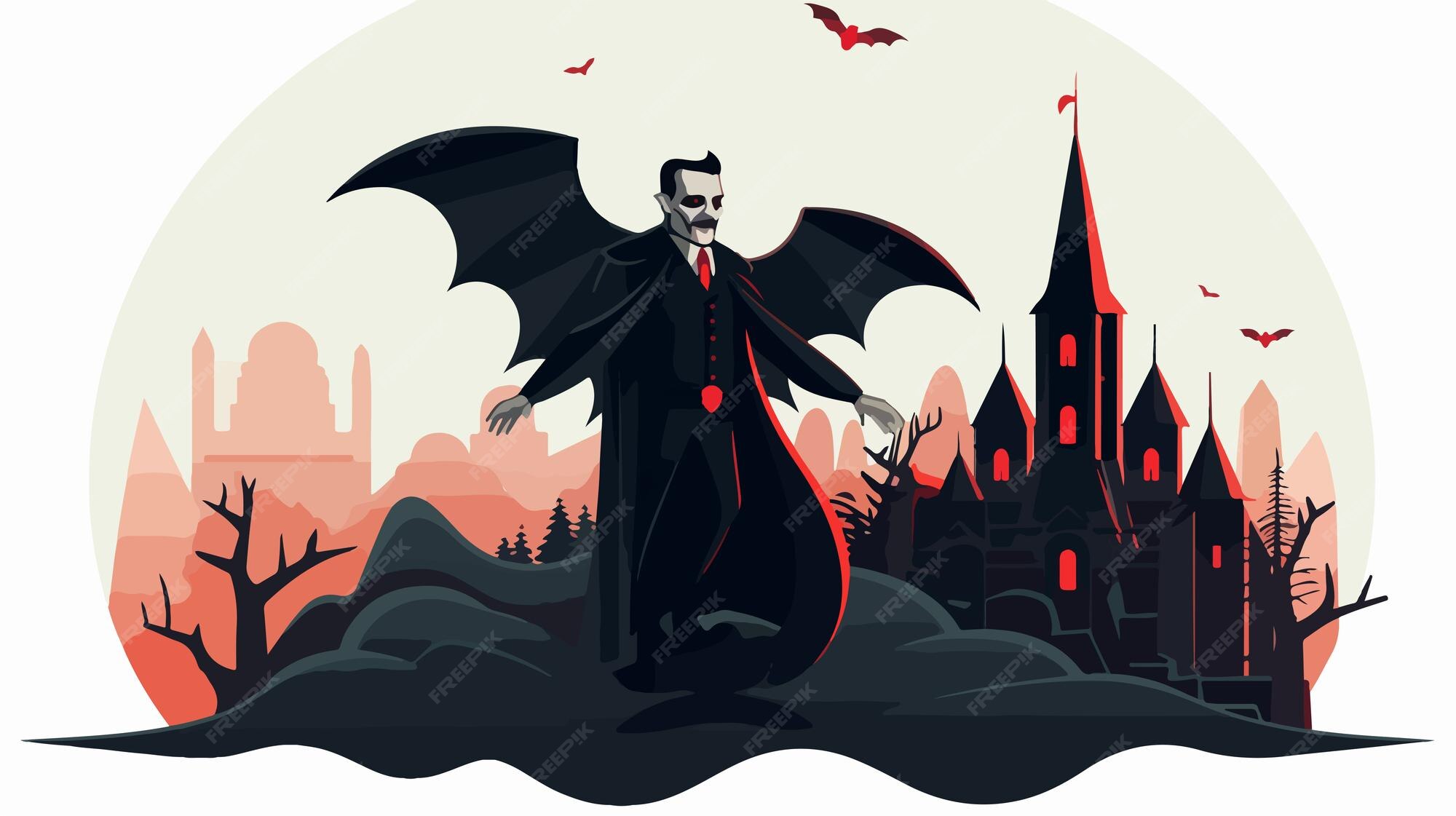Famous Count Dracula Flying on Background of Castle | Premium AI ... Famous Count Dracula Flying on Background of Castle | Premium AI ...