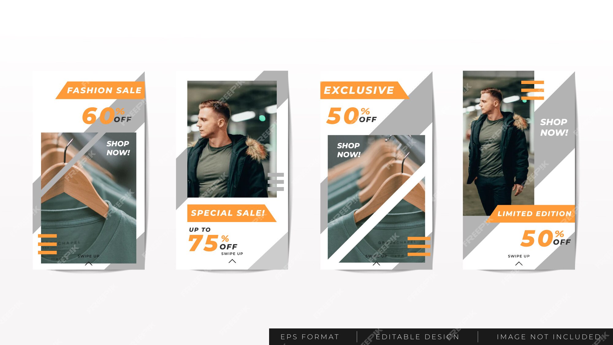 Premium Vector Fashion Sale Instagram Stories Template Set