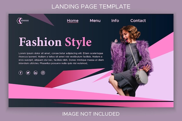 Premium Vector | Fashion women gradient website header landing page templat Premium Vector | Fashion women gradient website header landing page templat