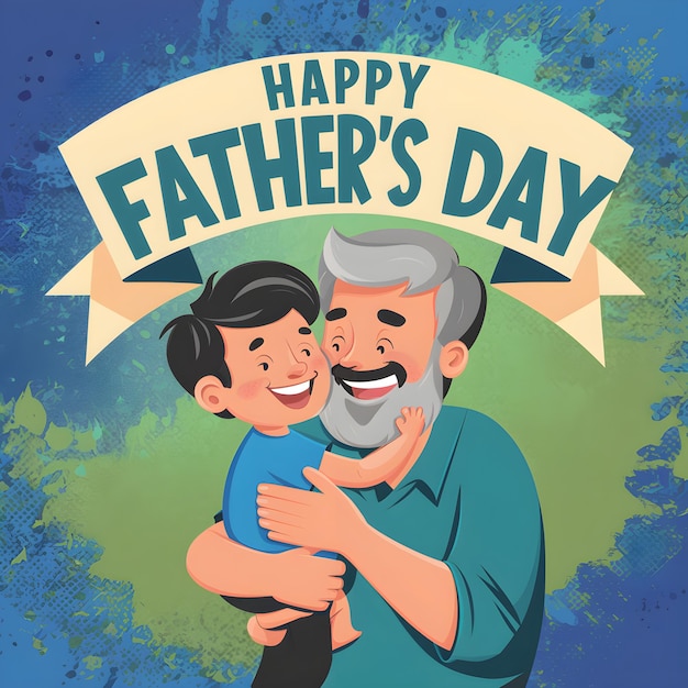 Premium Vector A Fathers Love Captured In A Joyful Happy Fathers Day