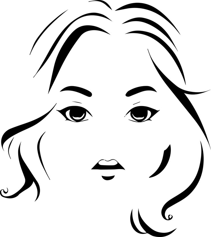 Premium Vector Female Face Vector Silhouette
