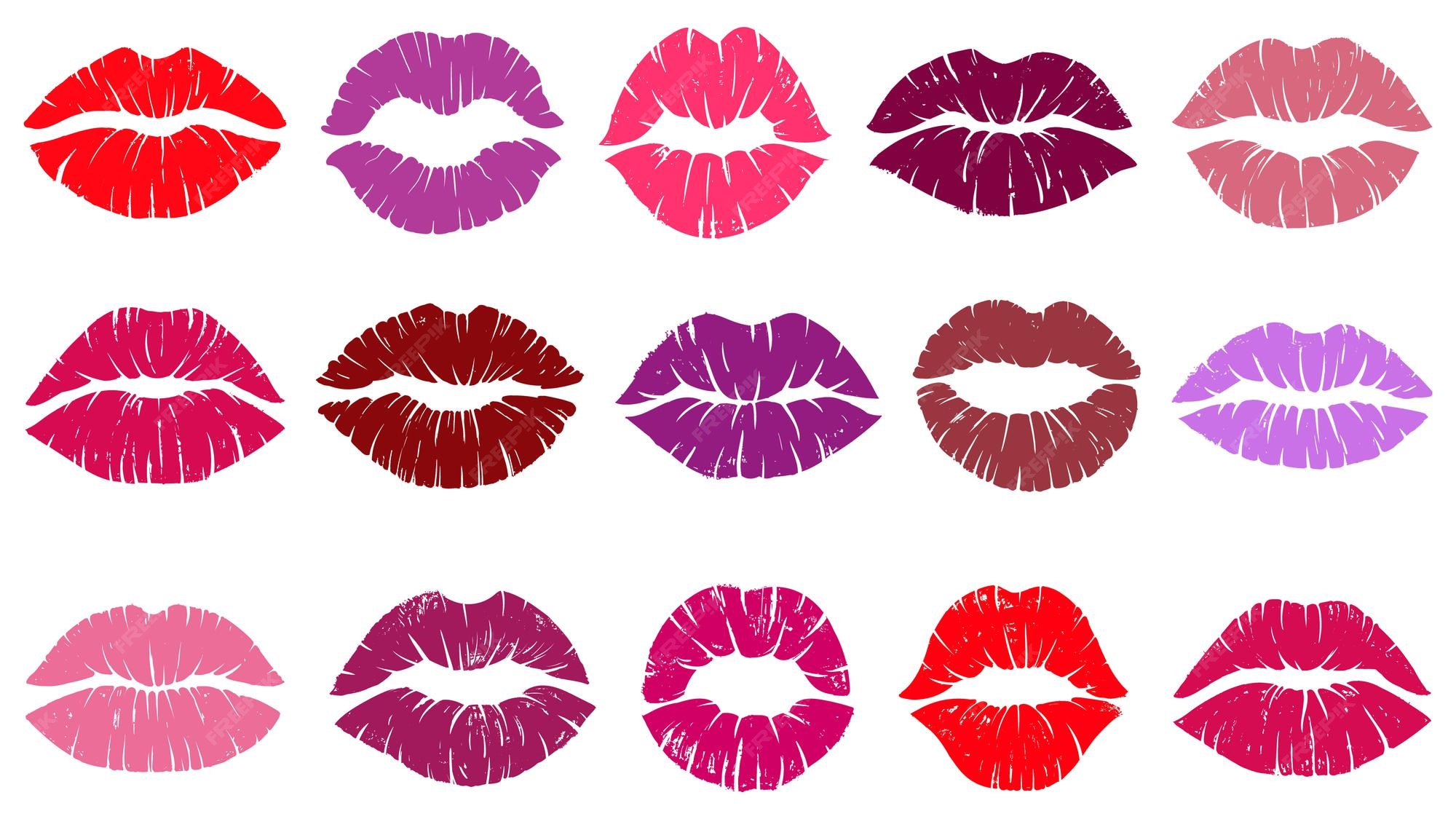 Lip Kiss Print Clipart
