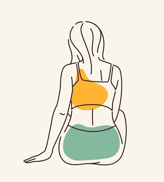 Premium Vector Femaly Body Line Concept Minimalistic Creativity And Art Aesthetics And