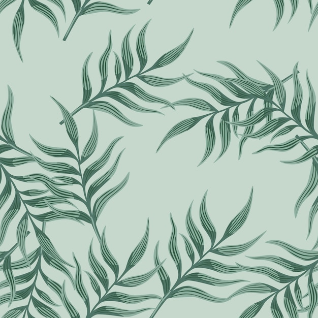 Premium Vector Fern Leaf Wallpaper Abstract Exotic Plant Seamless
