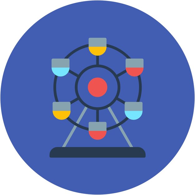 Premium Vector | Ferris wheel vector illustration style Premium Vector | Ferris wheel vector illustration style