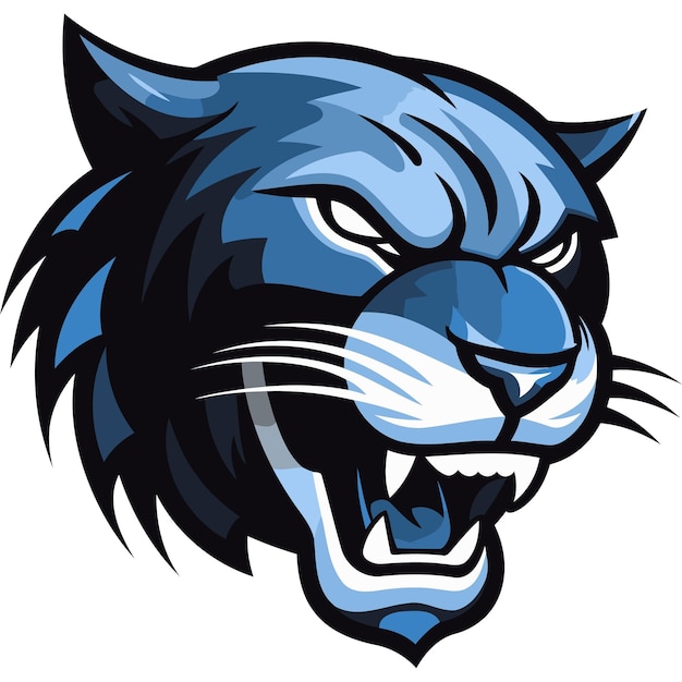 Fierce and powerful this blue panther head logo is perfect for a sports ... Fierce and powerful this blue panther head logo is perfect for a sports ...