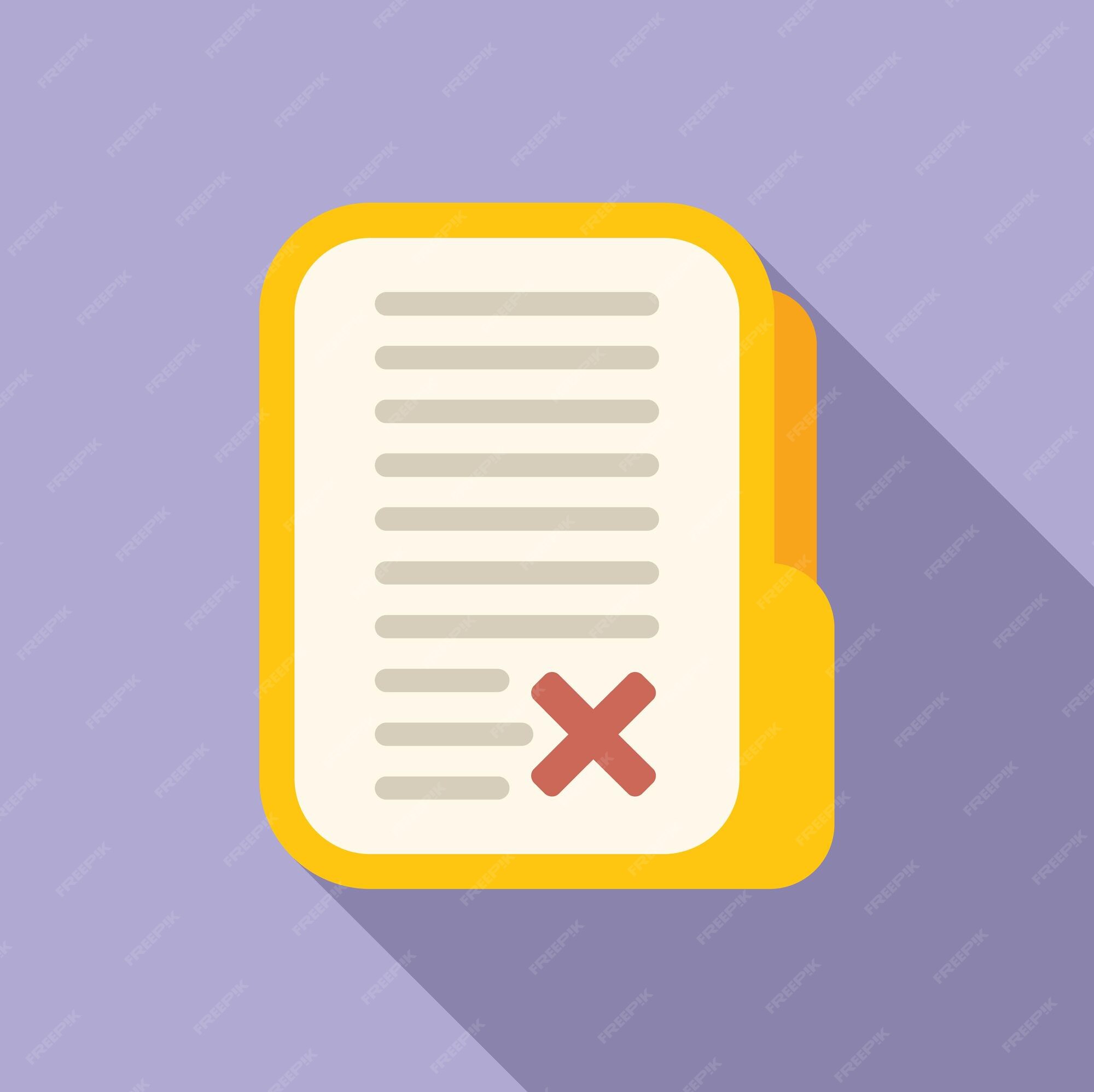 Premium Vector | File folder disclaimer icon flat vector Paper work Premium Vector | File folder disclaimer icon flat vector Paper work