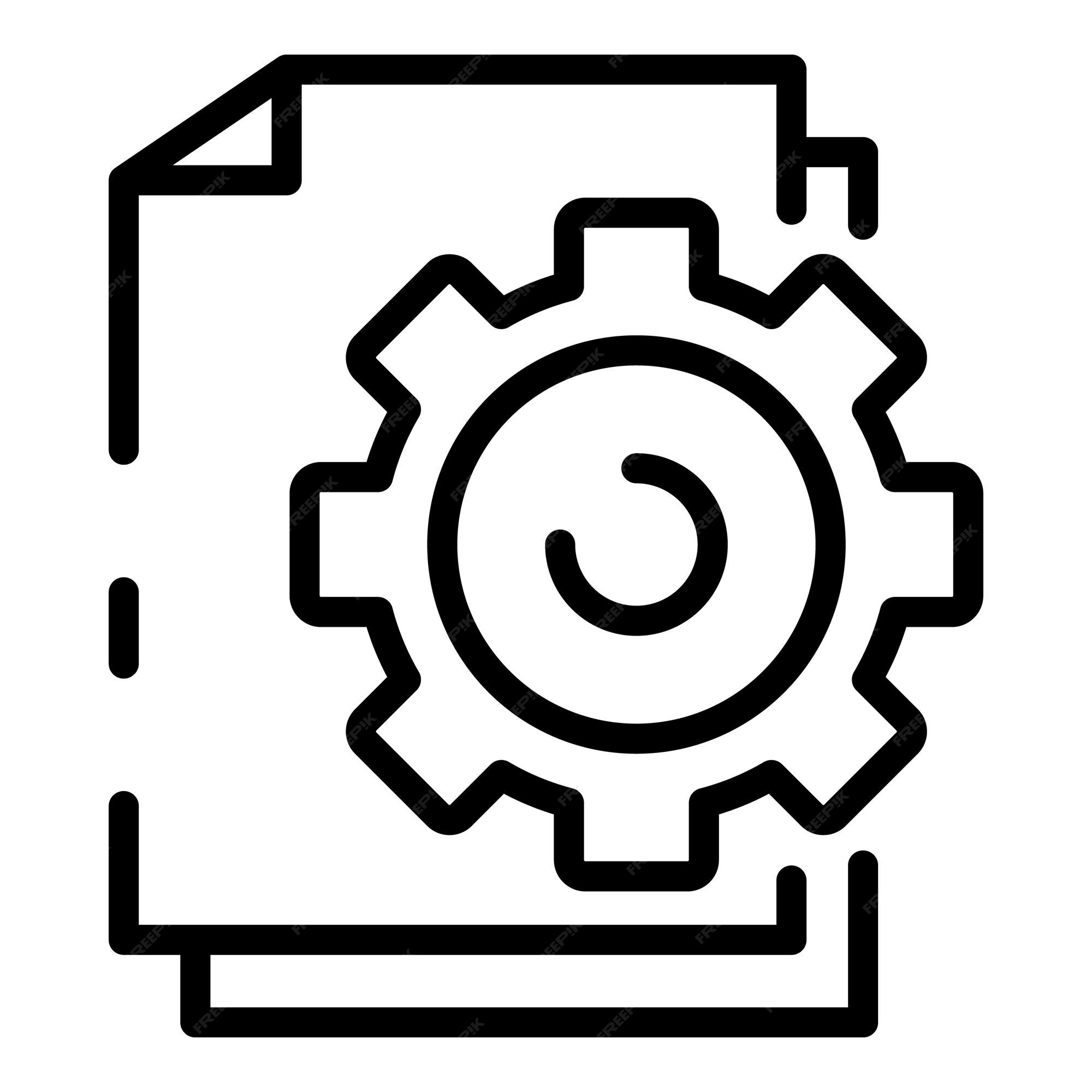 Premium Vector | File system configuration icon outline file system ...