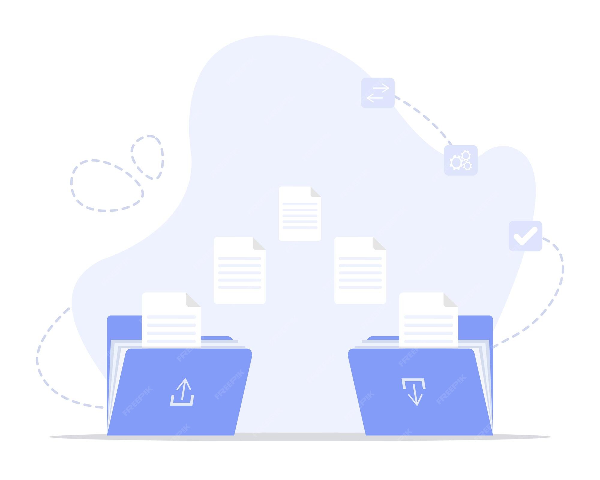 Premium Vector | File transfer concept illustration Premium Vector | File transfer concept illustration