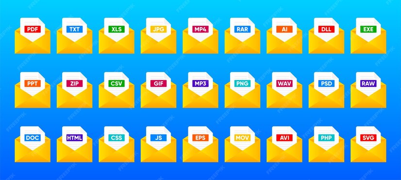 Premium Vector File Type Icon Set Popular Files Format And Document