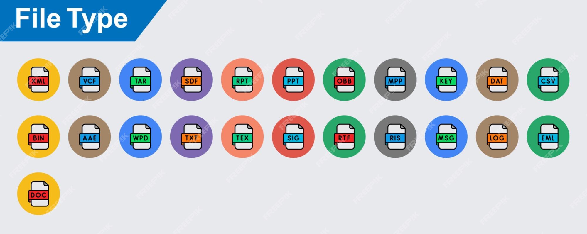 Premium Vector File Type Vector Icons