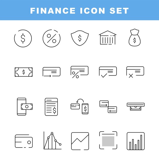 Premium Vector | Finance and business line icons collection ui icon set ... Premium Vector | Finance and business line icons collection ui icon set ...
