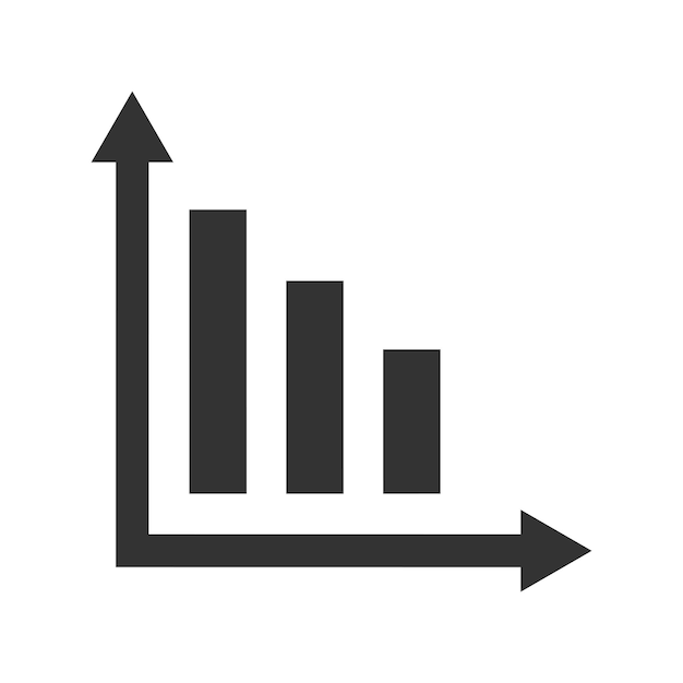 Premium Vector | Financial decrease report icon