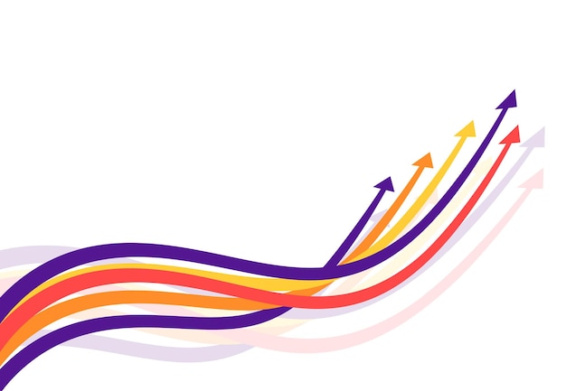 Premium Vector | Financial growth arrows with colorful vector illustration Premium Vector | Financial growth arrows with colorful vector illustration