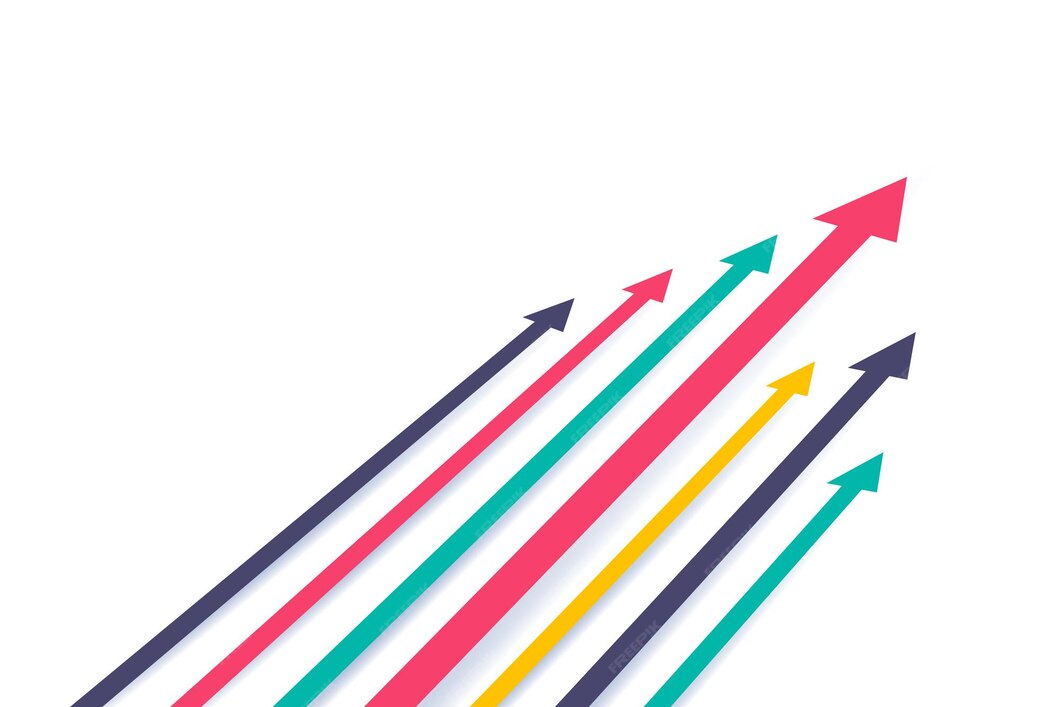 Premium Vector | Financial growth arrows with colorful Vector illustration Premium Vector | Financial growth arrows with colorful Vector illustration