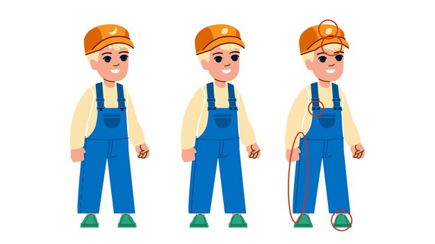 Premium Vector | Find difference kid boy vector Premium Vector | Find difference kid boy vector