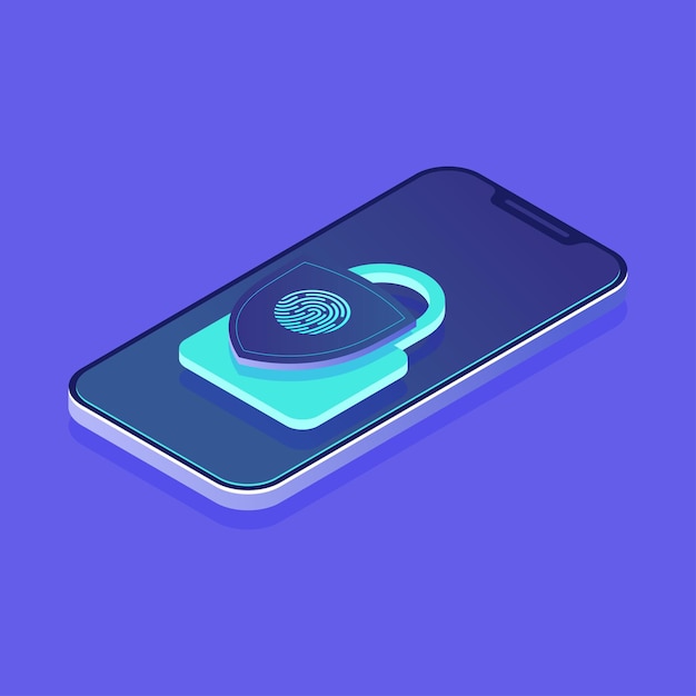 Premium Vector | Fingerprint biometric authentication isometric ... Premium Vector | Fingerprint biometric authentication isometric ...