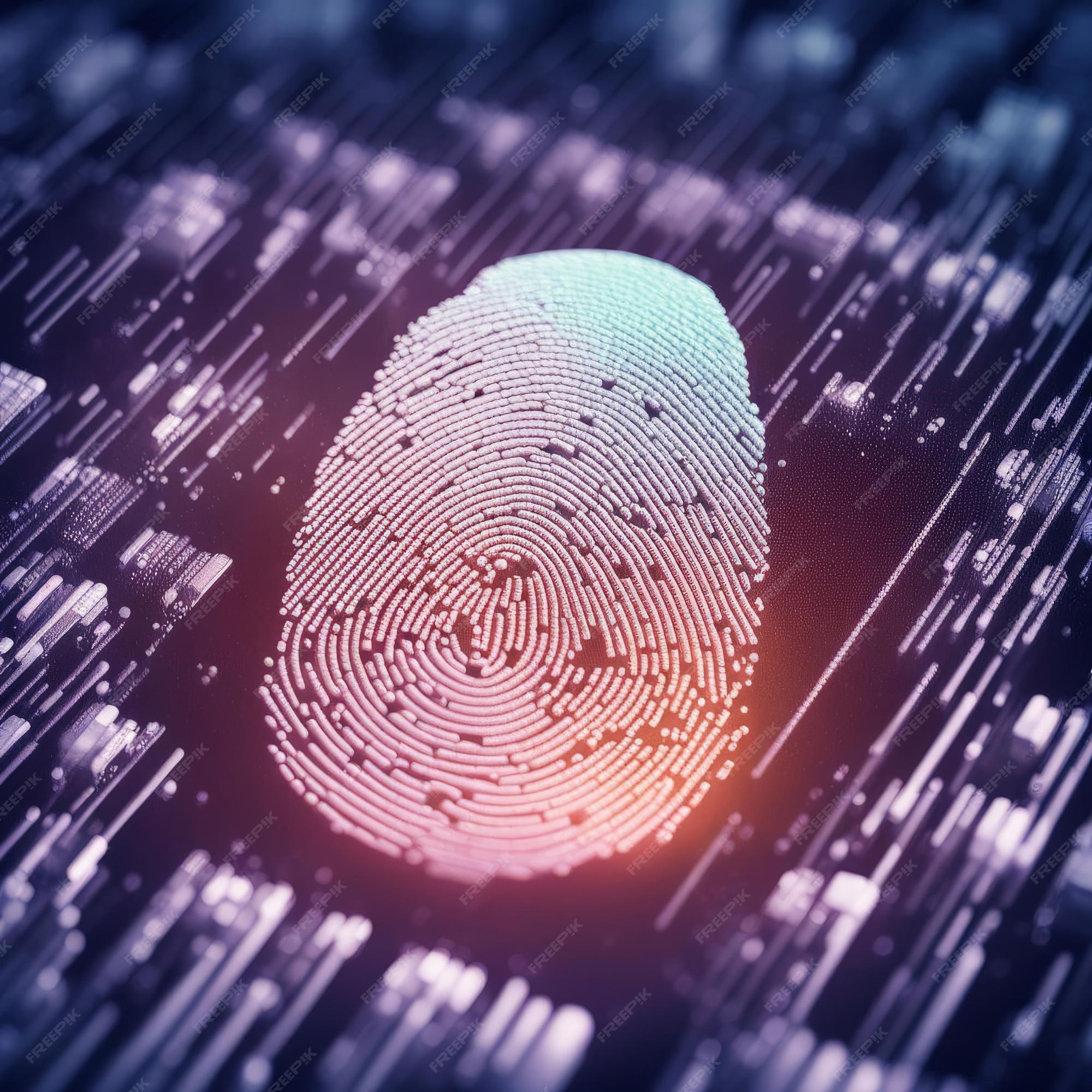 Premium Vector Fingerprint With Binary Code Fingerprint With Binary Code