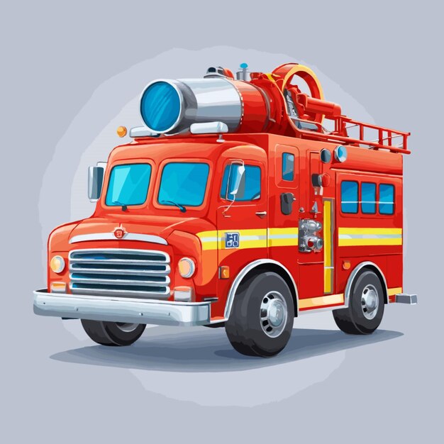 Premium Vector | Fire engine vector on a white background Premium Vector | Fire engine vector on a white background
