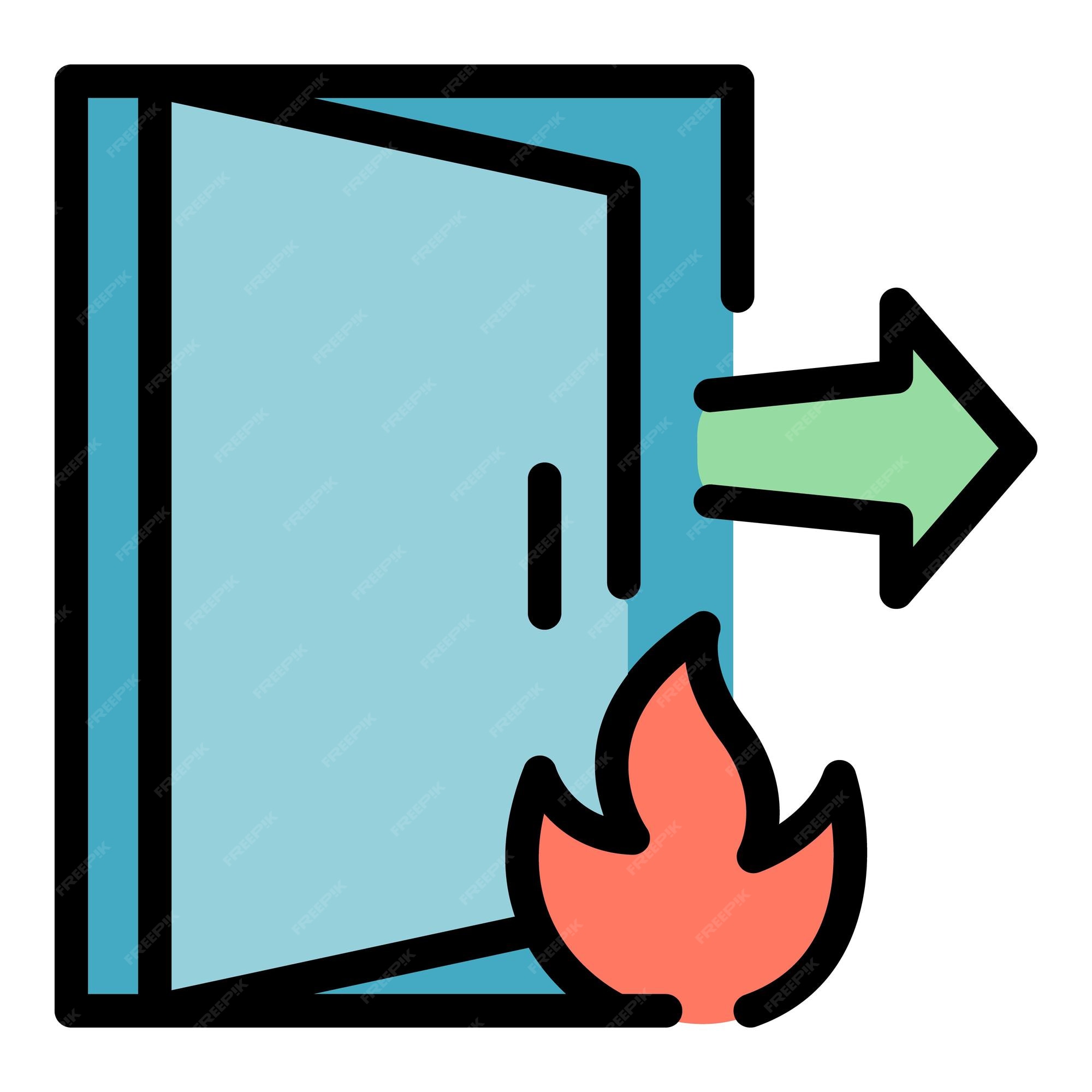 Premium Vector Fire Evacuation Icon Outline Fire Evacuation Vector Icon For Web Design