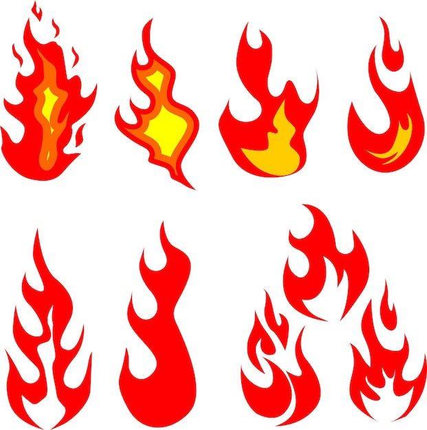 Premium Vector | Fire icon vector set Premium Vector | Fire icon vector set