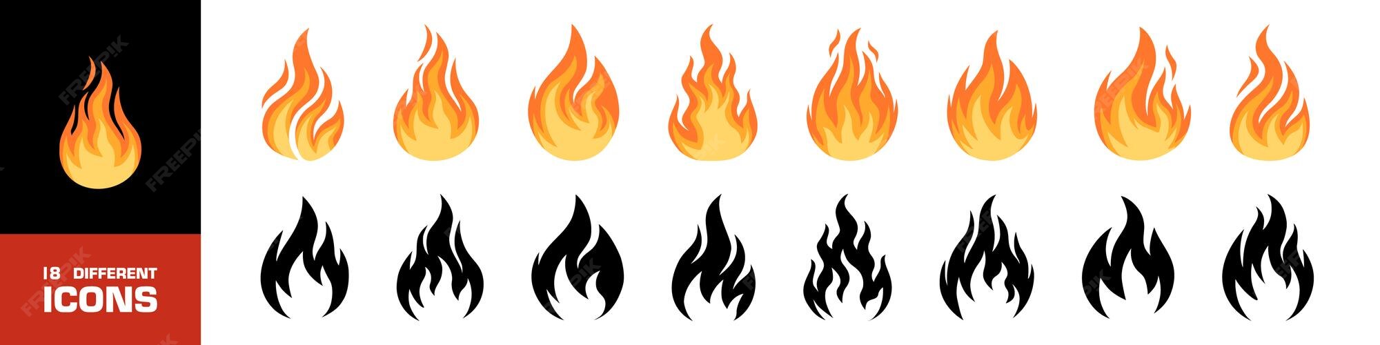 Premium Vector | Fire icons fire icons set burn sign collection Premium Vector | Fire icons fire icons set burn sign collection