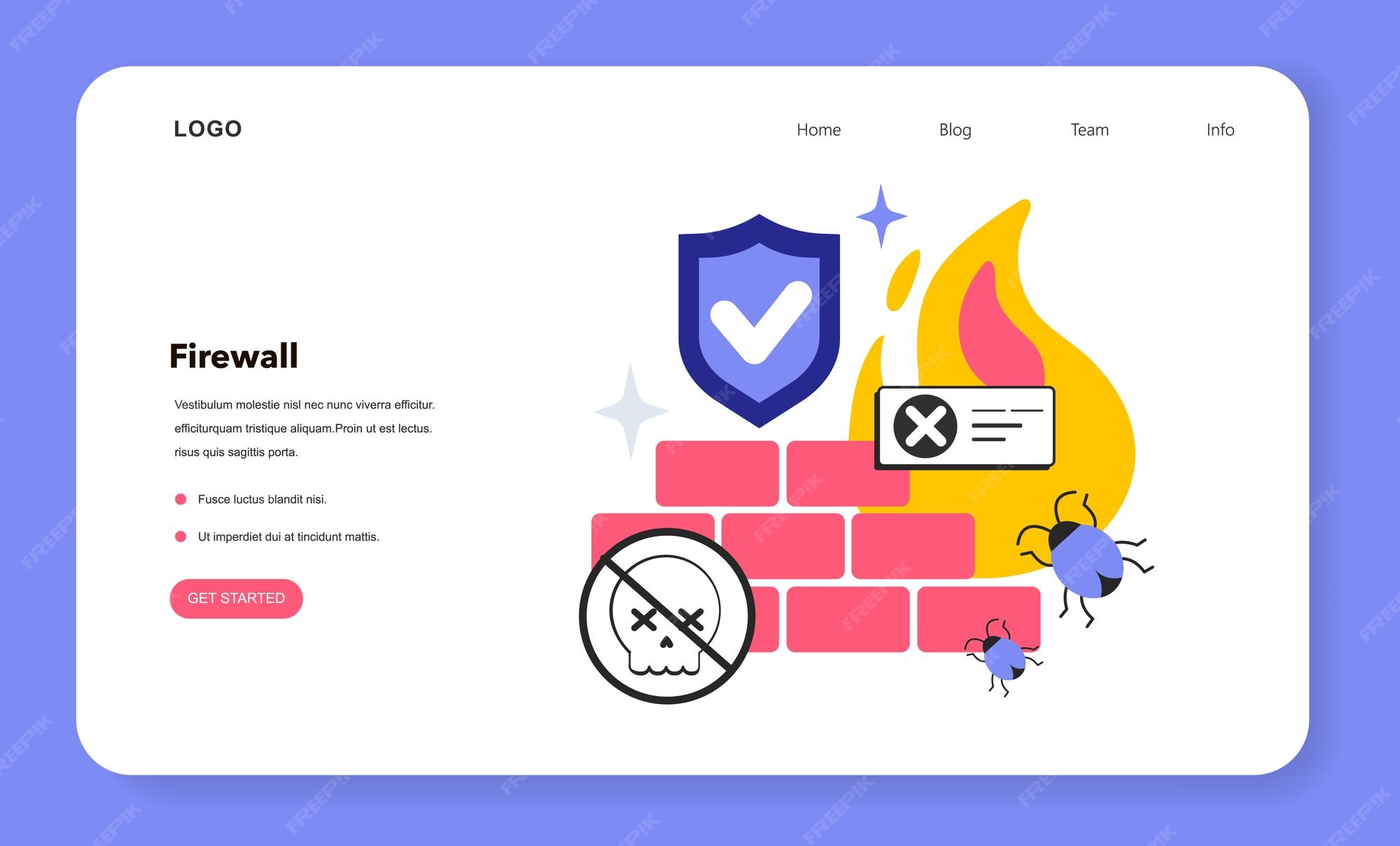 Premium Vector Firewall Web Banner Or Landing Page Network Security