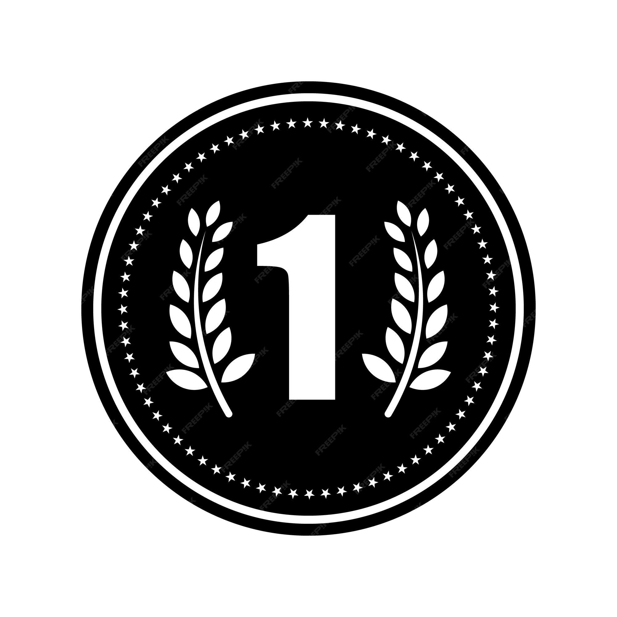 Premium Vector | First place award icon Prize for winner symbol number one Premium Vector | First place award icon Prize for winner symbol number one