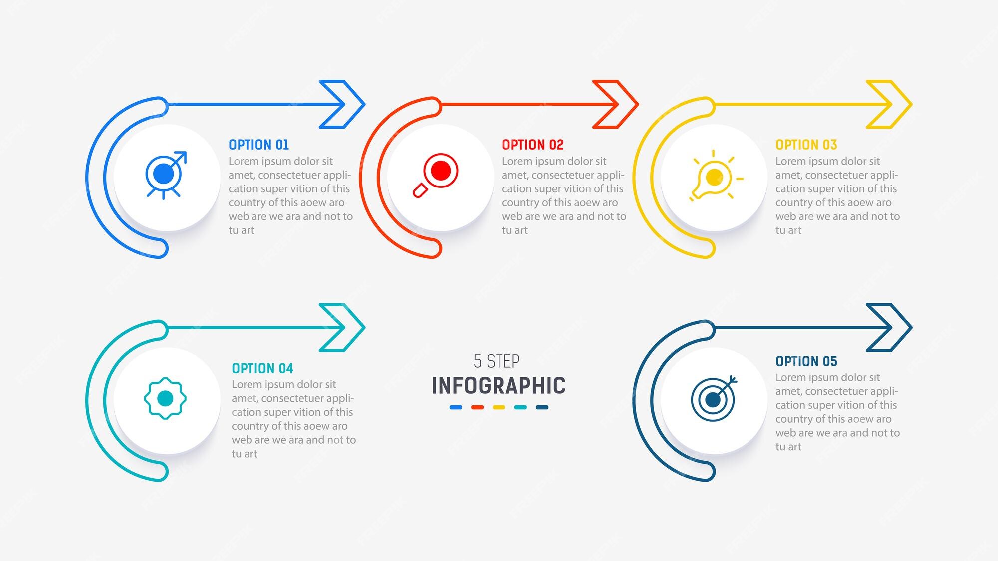 Premium Vector | Five Step Infographic design element template for ... Premium Vector | Five Step Infographic design element template for ...