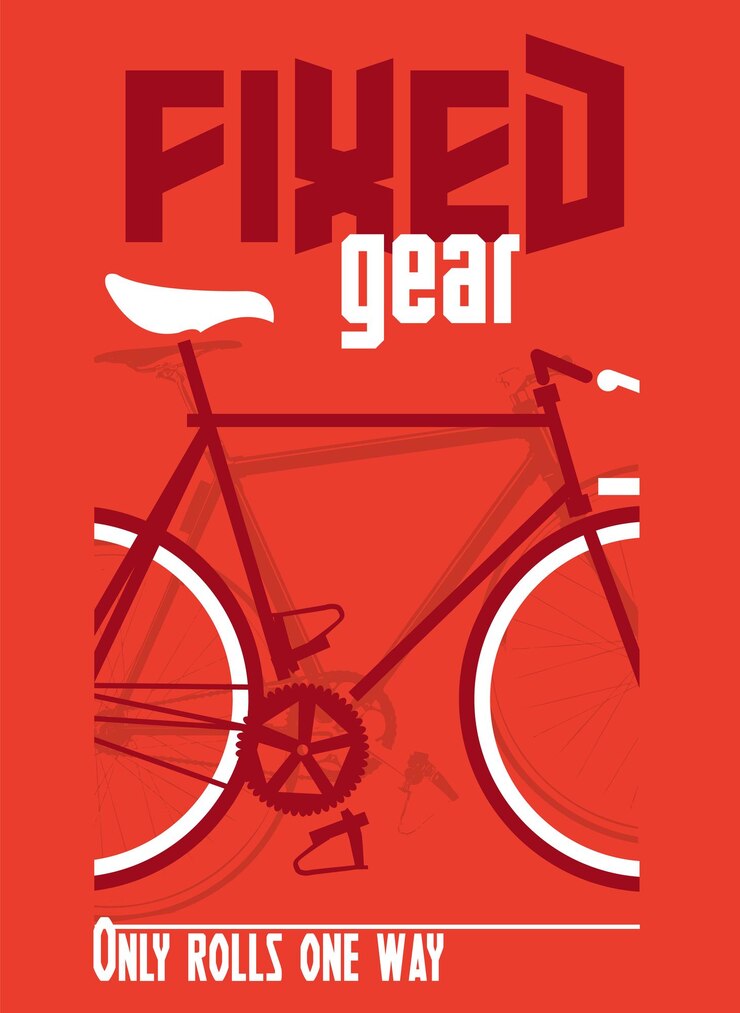 Premium Vector Fixed Gear Bicycle Design Vector