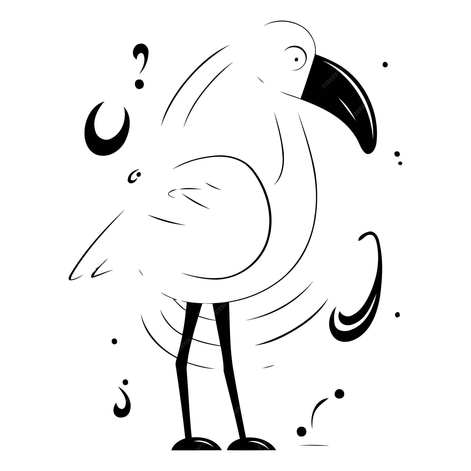 Premium Vector Flamingo Vector Illustration Cartoon Flamingo Isolated On White Background