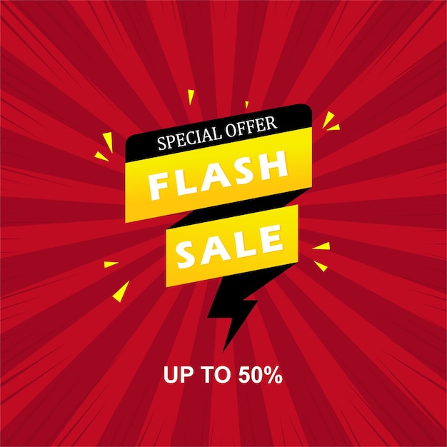 Premium Vector | Flash sale modern banner promotional template Premium Vector | Flash sale modern banner promotional template
