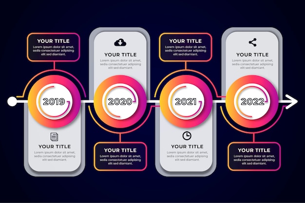 Premium Vector | Flat design timeline infographic Premium Vector | Flat design timeline infographic