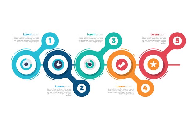 Premium Vector | Flat design timeline infographic Premium Vector | Flat design timeline infographic