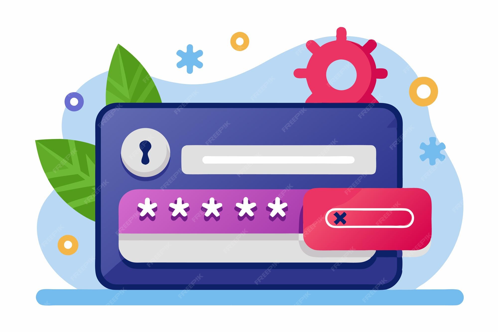 A Flat Illustration Showing A Password Reset Interface With A Lock And