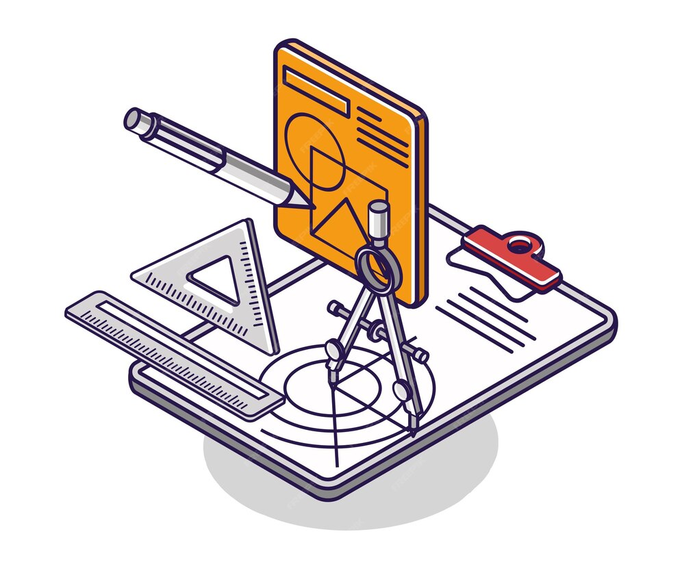 Premium Vector | Flat isometric concept illustration technical drawing ... Premium Vector | Flat isometric concept illustration technical drawing ...