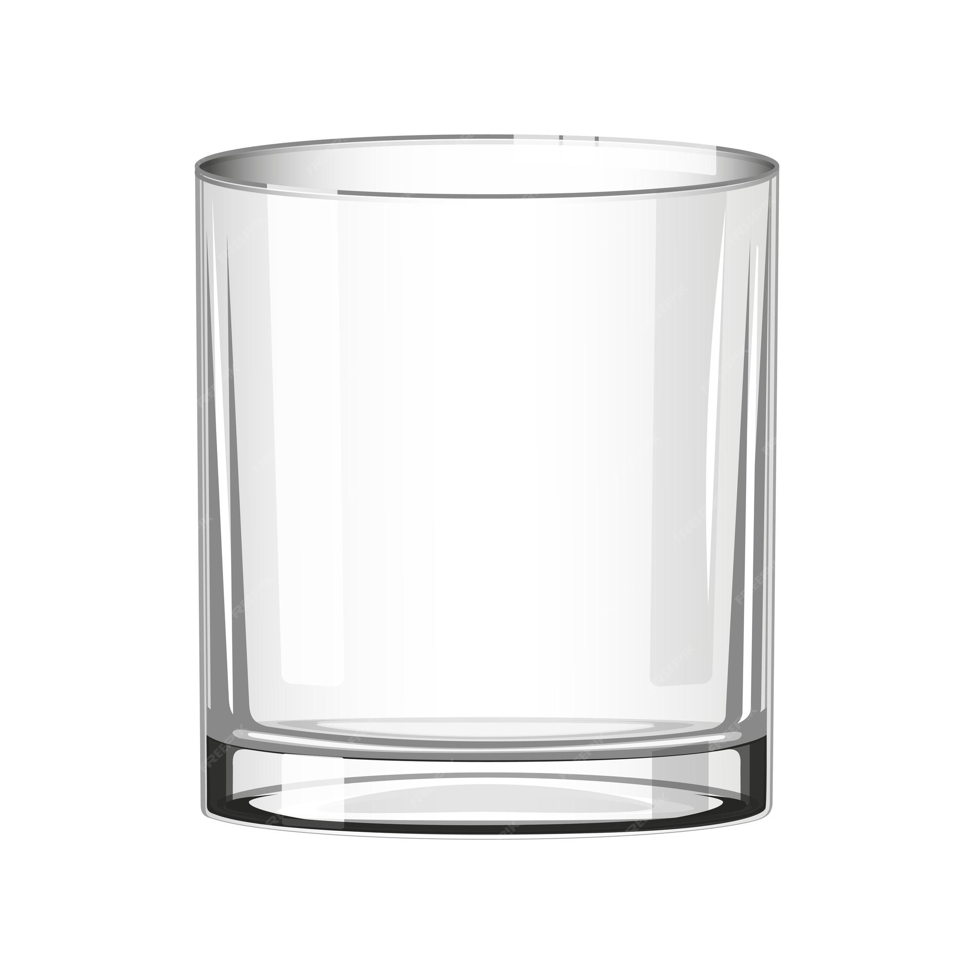 Premium Vector Flat Style Glass Cup Isolated On White Background Vector Illustration