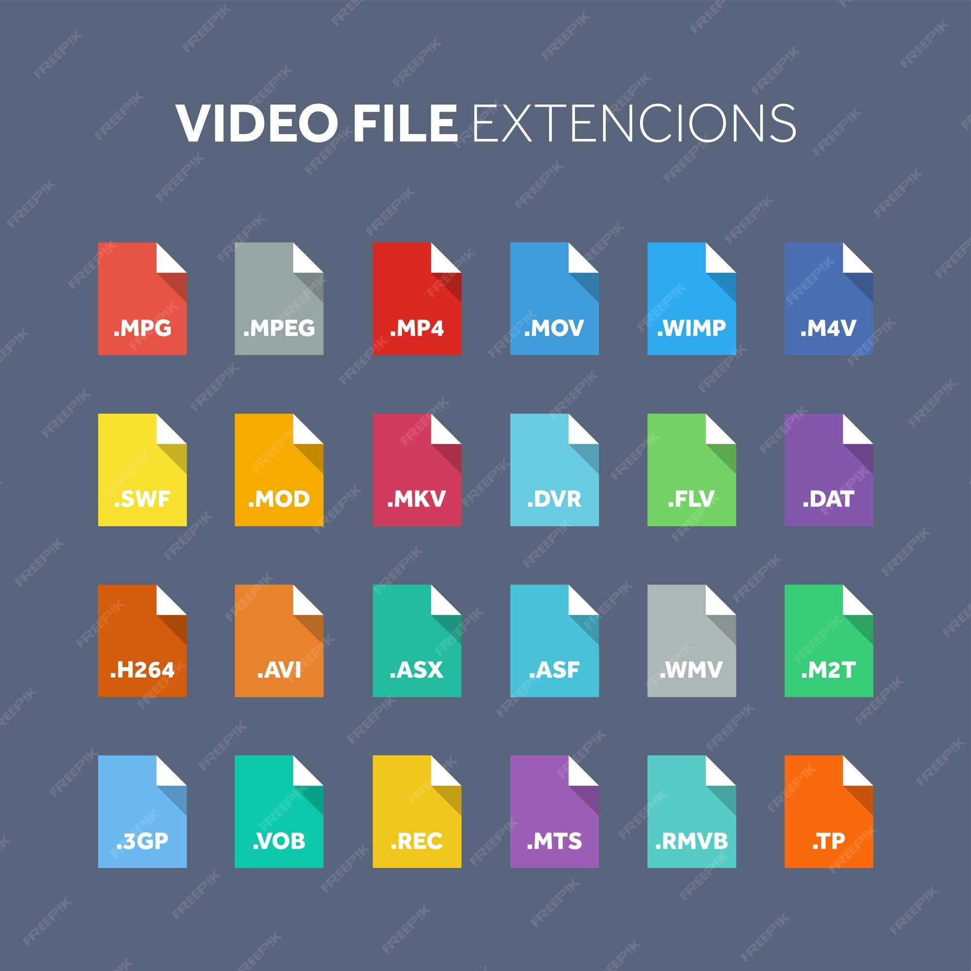 Premium Vector | Flat style icon set source code programming file type ...