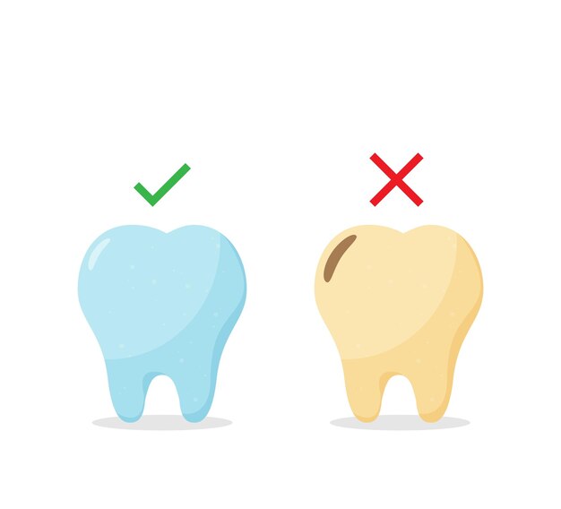 Premium Vector | Flat style tooth vector icon set illustration Premium Vector | Flat style tooth vector icon set illustration