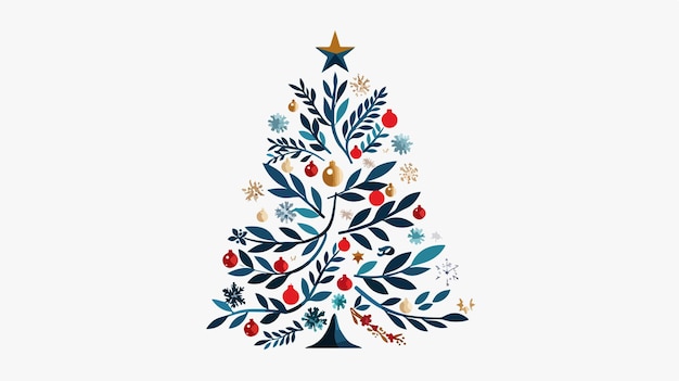 Flat Vector Christmas Tree Isolated on White Background | Premium AI ... Flat Vector Christmas Tree Isolated on White Background | Premium AI ...